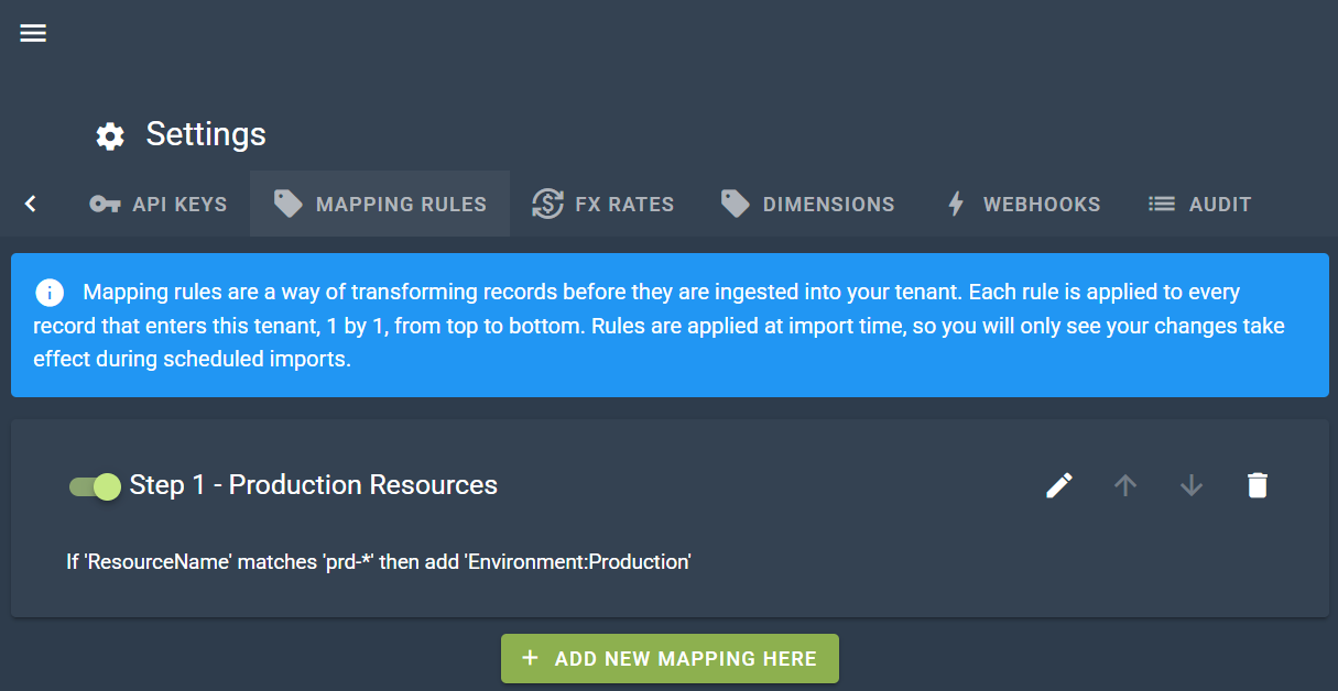 Tag Mapping Rules